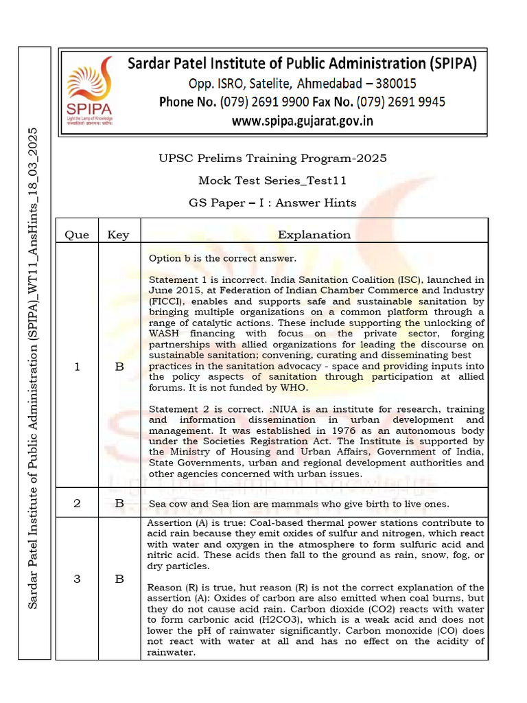 SPIPA 202425 Test11 AnsHints | PDF | Stability And Growth Pact | Fiscal ...