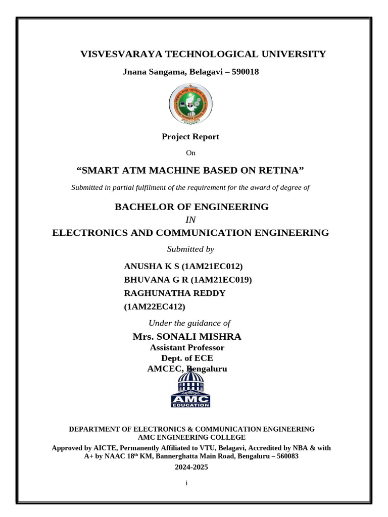 msad | PDF | Biometrics | Automated Teller Machine