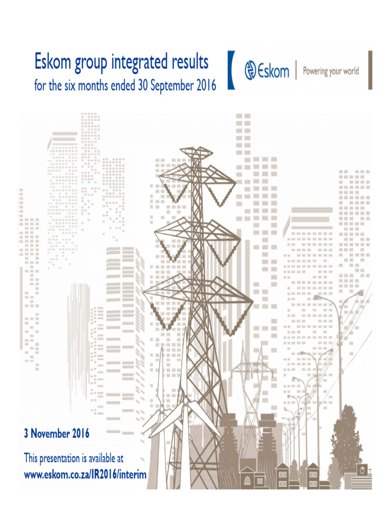 Eskom_results_presentation_interim2016 | PDF | Economies