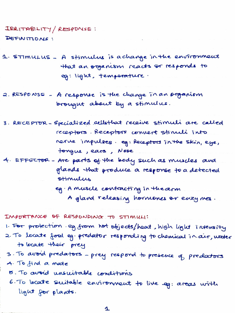 28 Irritability and Response | PDF