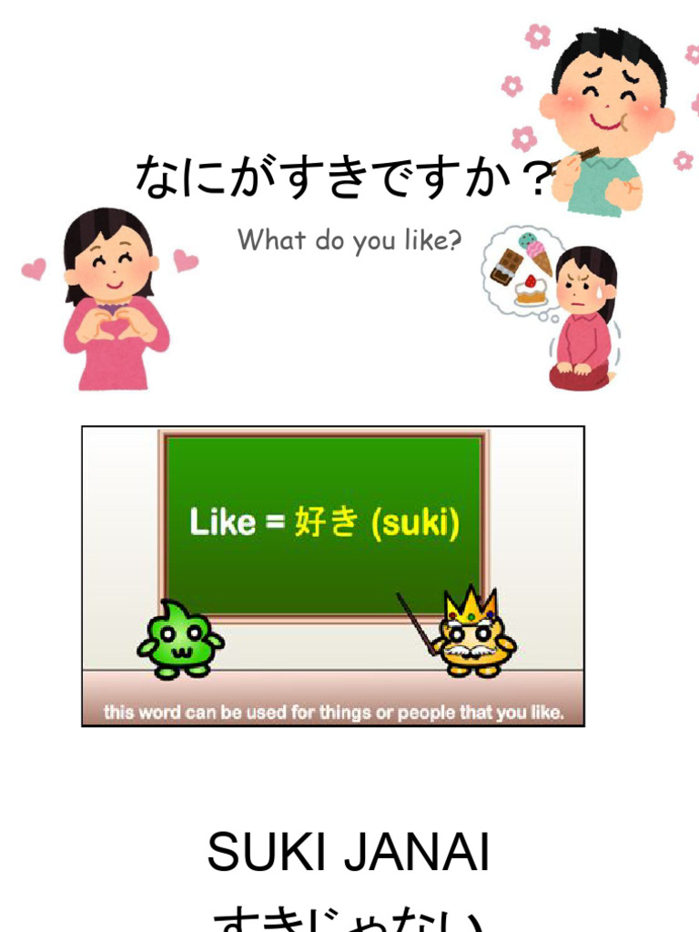 Lesson 3 - Nani Ga Suki Desu Ka | PDF