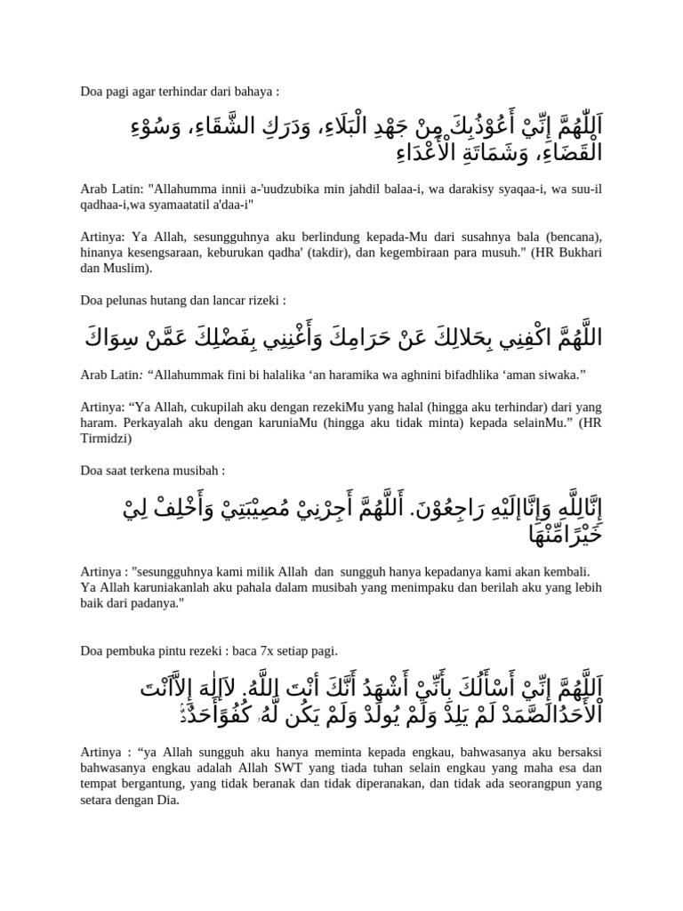 Himpunan Doa Harian untuk Rezeki | PDF