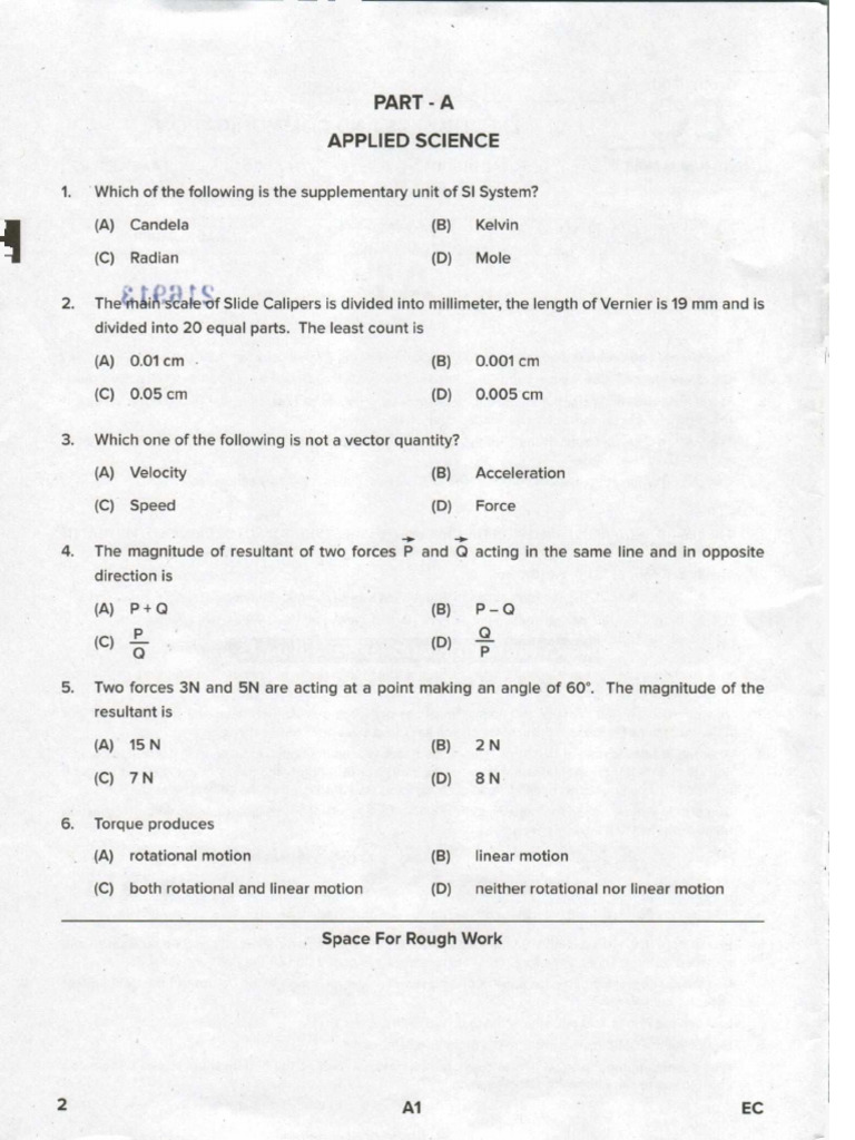 DCET-MATHS-SCIENCE-2020 | PDF