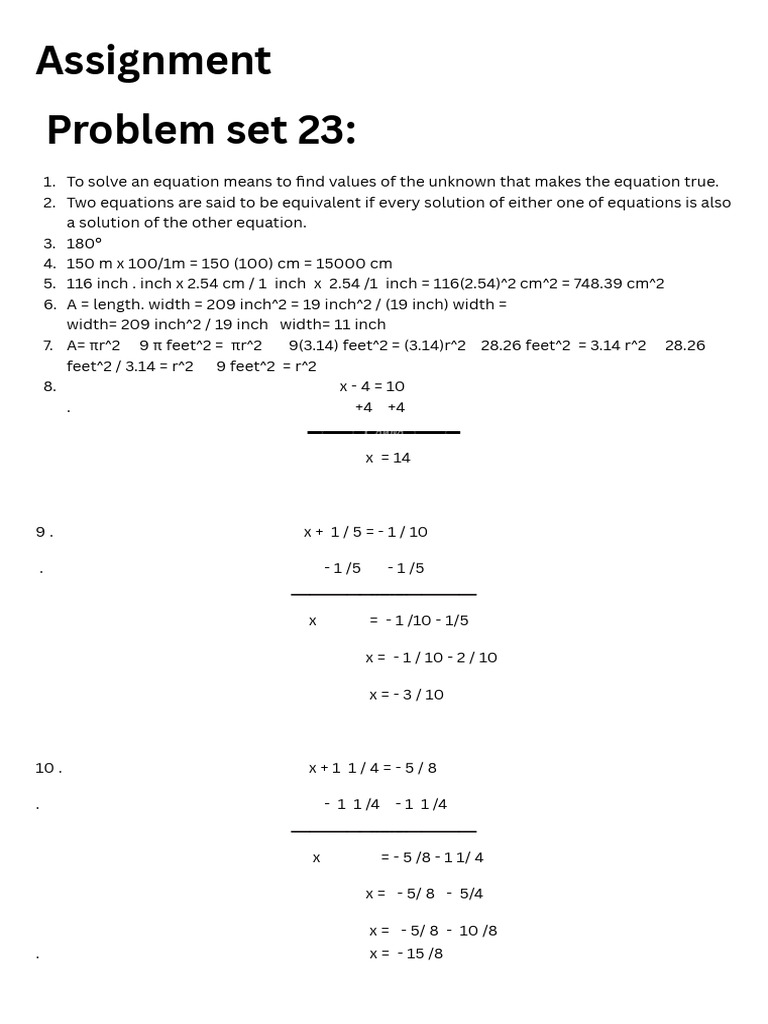 Assignment 20250420 232822 0000 | PDF | Equations | Area