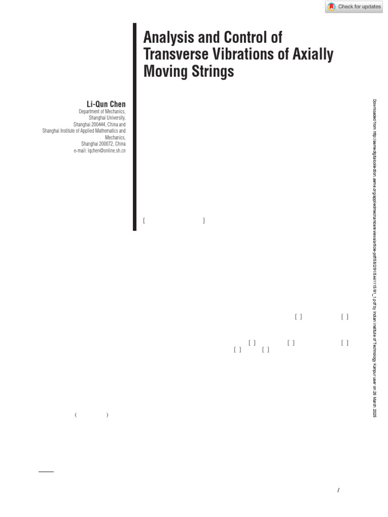 Analysis and Control Axially and Transverse Strings | PDF | Waves | Oscillation