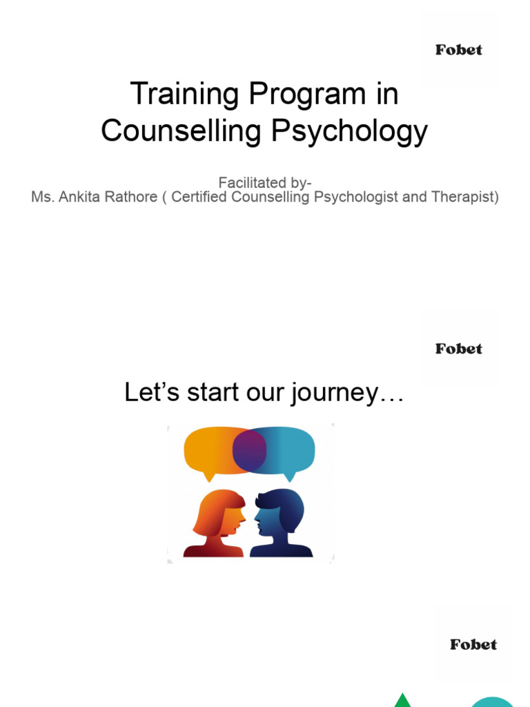 Counselling Psychology Training Overview | PDF | Psychotherapy | Psychology