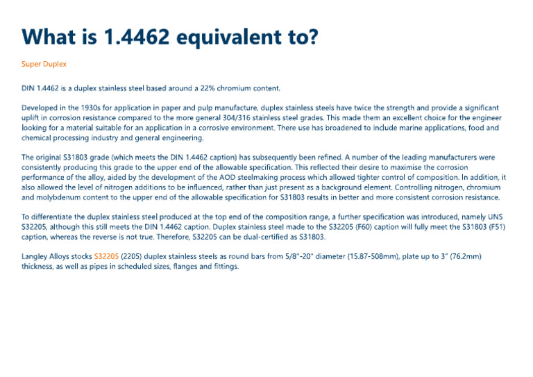 1.4462 Equivalent | PDF