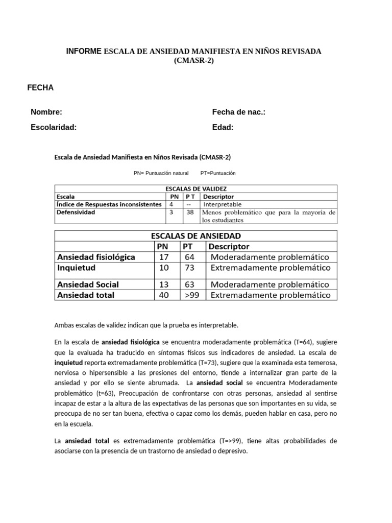 Informe Cmas-R 2 | PDF