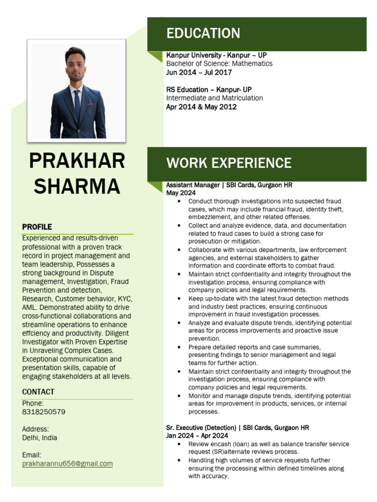 Prakhar Sharma Resume 2024 | PDF | Information Security | Regulatory Compliance