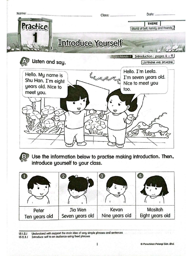 Unit 1 Introduce Yourself | PDF