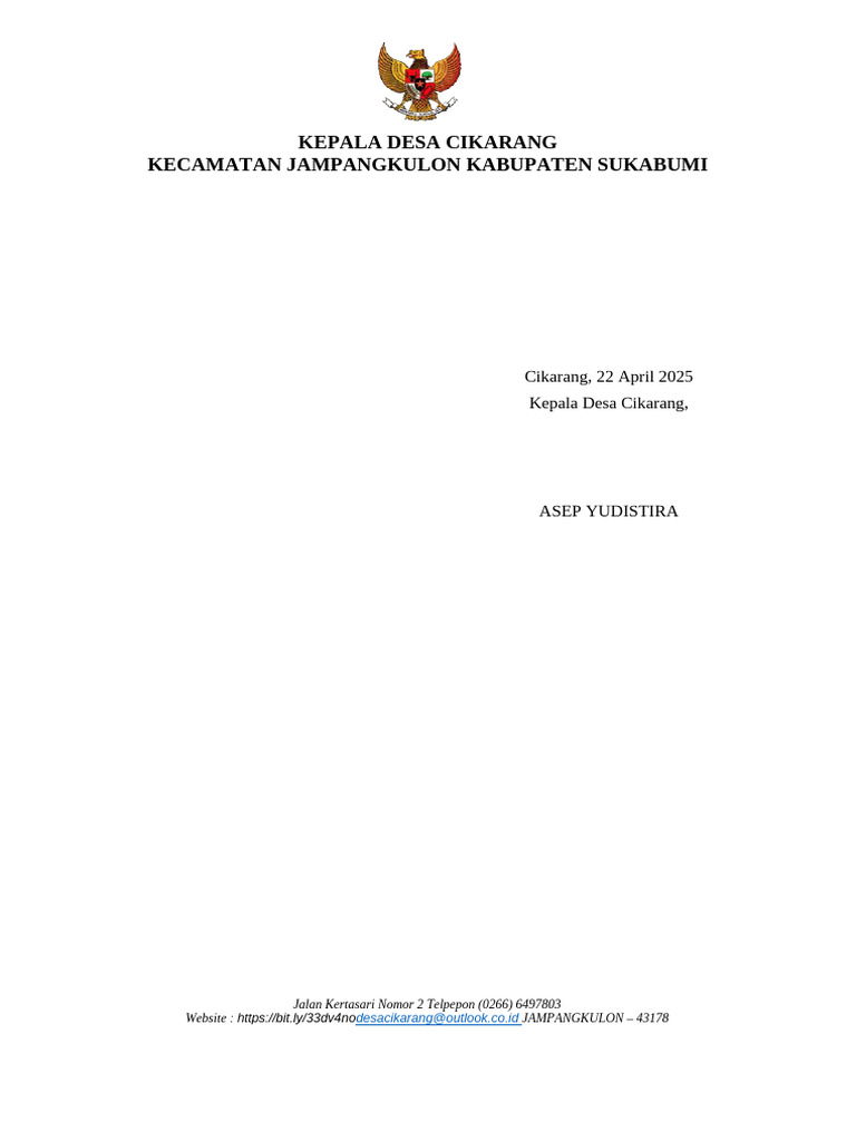 Kop Surat Desa | PDF