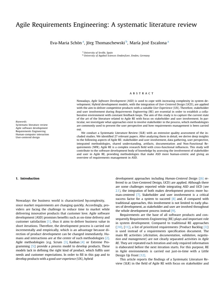 Agile Requirements Engineering | PDF | Agile Software Development | Usability