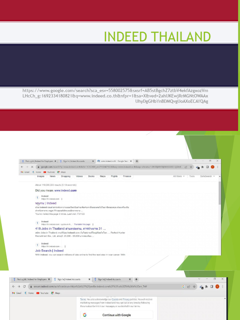 How To Sing Up Thai Job Websites | PDF