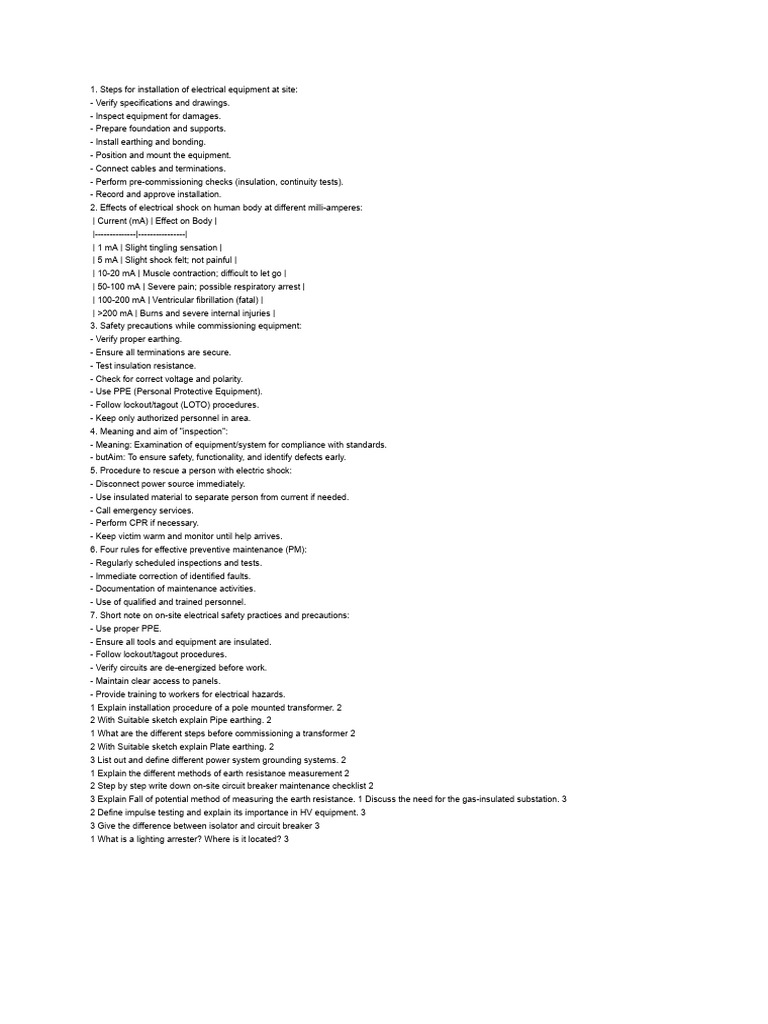 Testing and Commissioning of Electrical Equipment 1 | PDF | Transformer ...