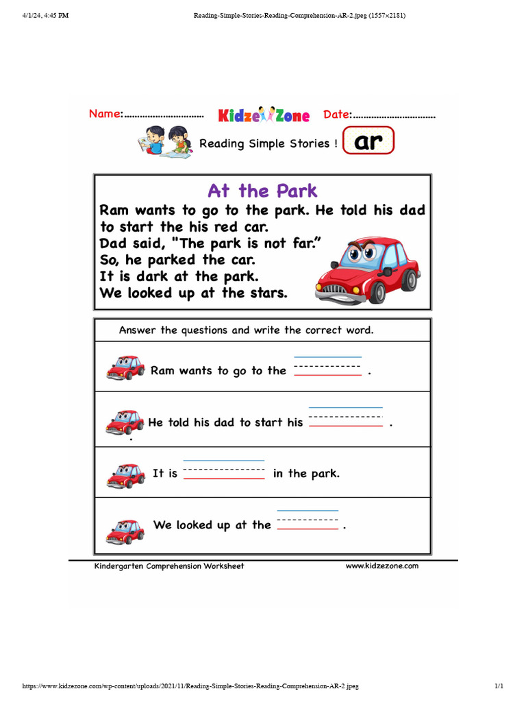 Reading Simple Stories Reading Comprehension AR 2 | PDF
