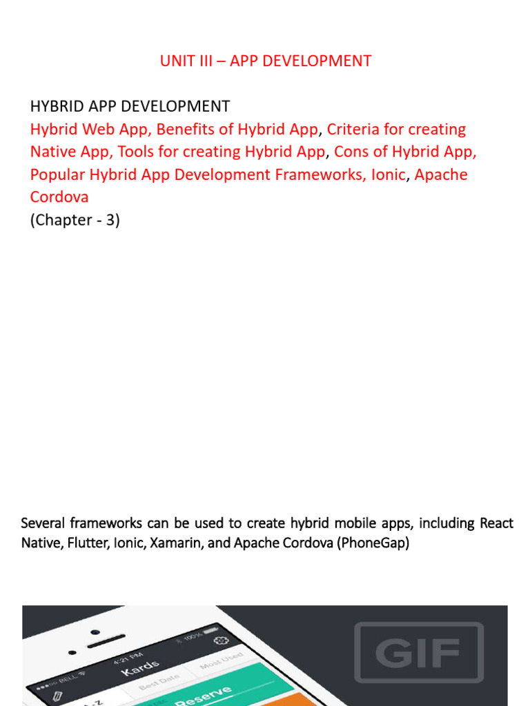 Unit 3 - App Development PDF | PDF
