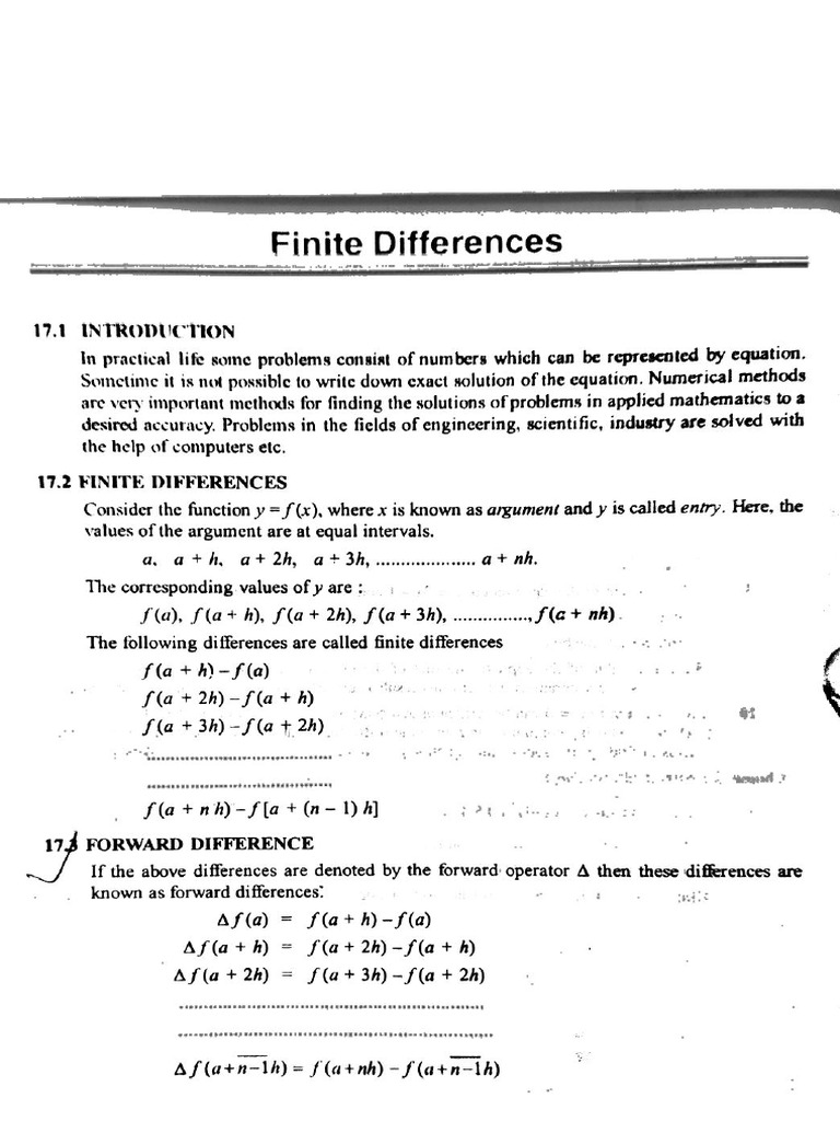 Finite Differences 1 | PDF