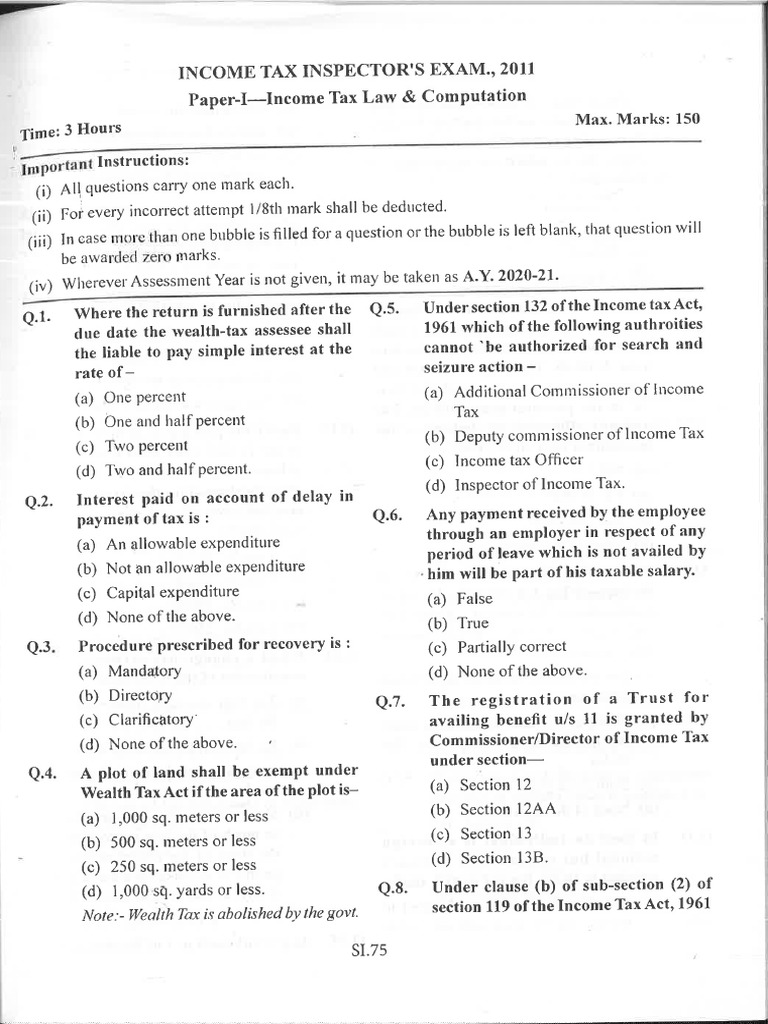 Iti Paper 1 2011 | PDF