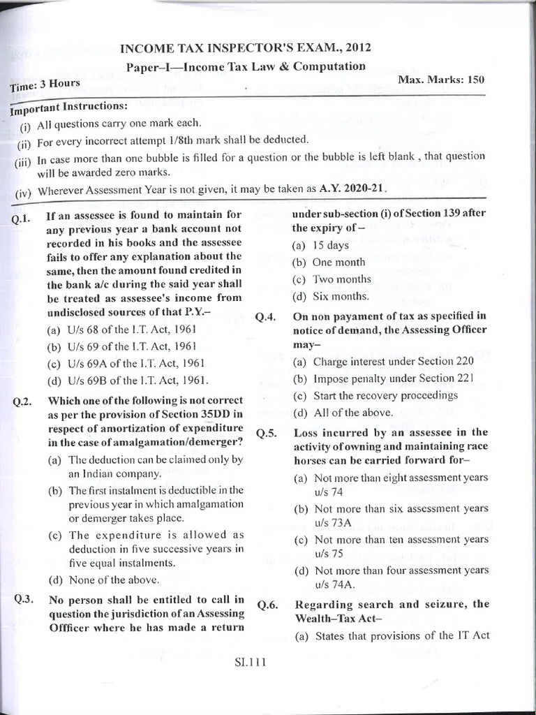Iti Paper 1 2012 | PDF