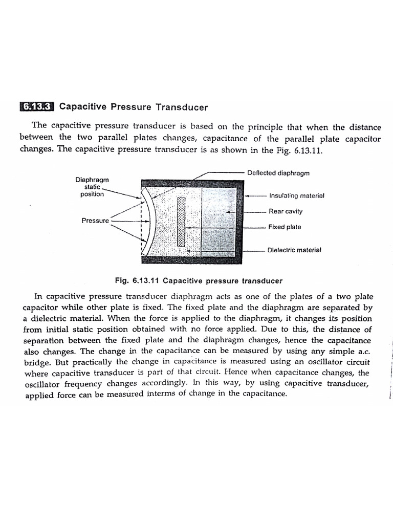 Capacitive Pressure Transducer | PDF