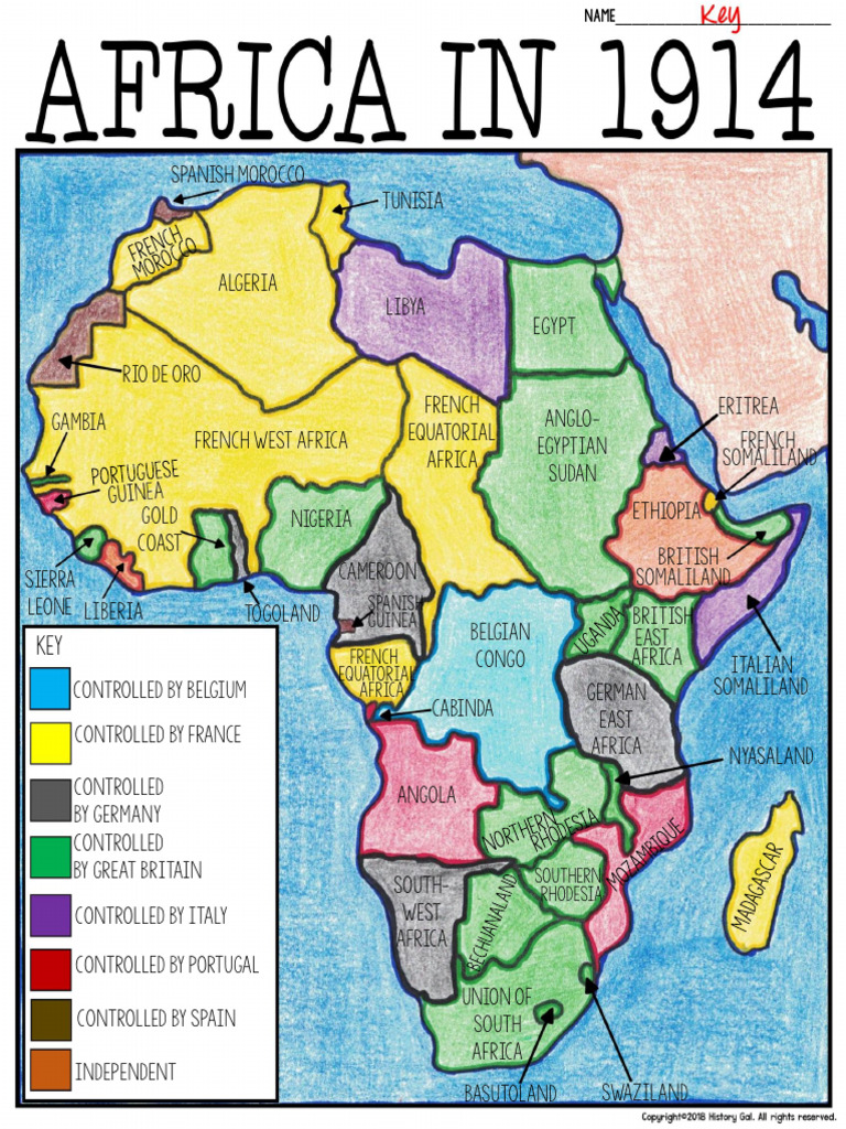1914 Map of Imperial Africa | PDF | Africa