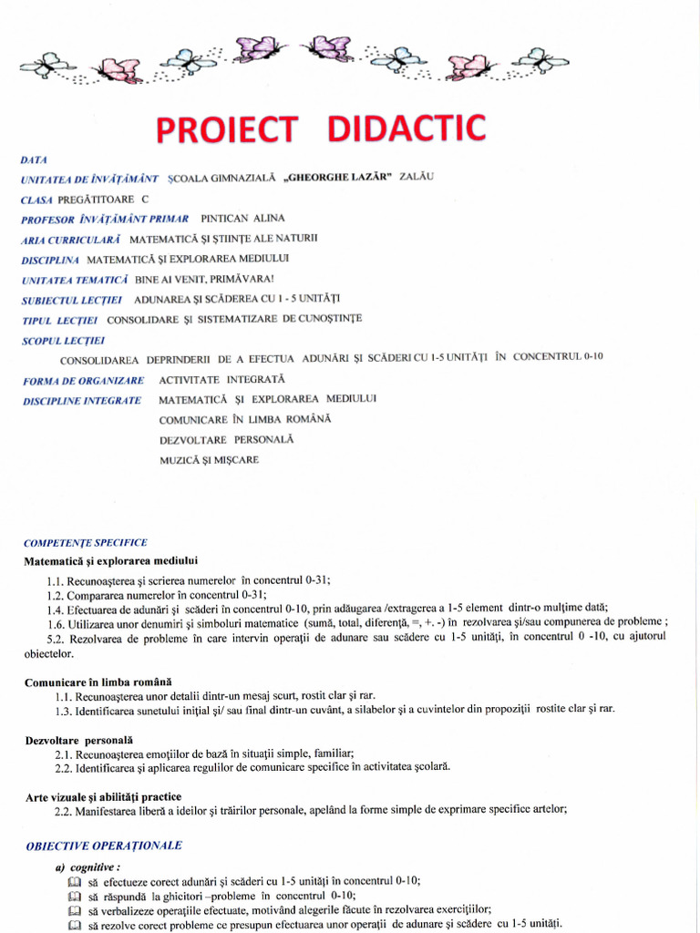 28-02-2022-Primar-M - E - M-Clasa - Pregatitoare-Pintican - Alina-Proiect - de - Lectie-Adunarea ...