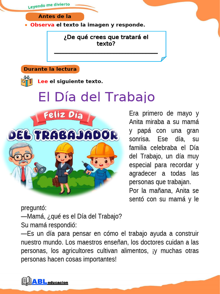 Celebración del Día del Trabajo en Familia | PDF