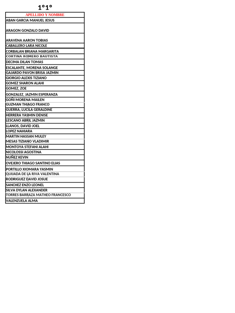 LISTAS 2025 para Profes | PDF