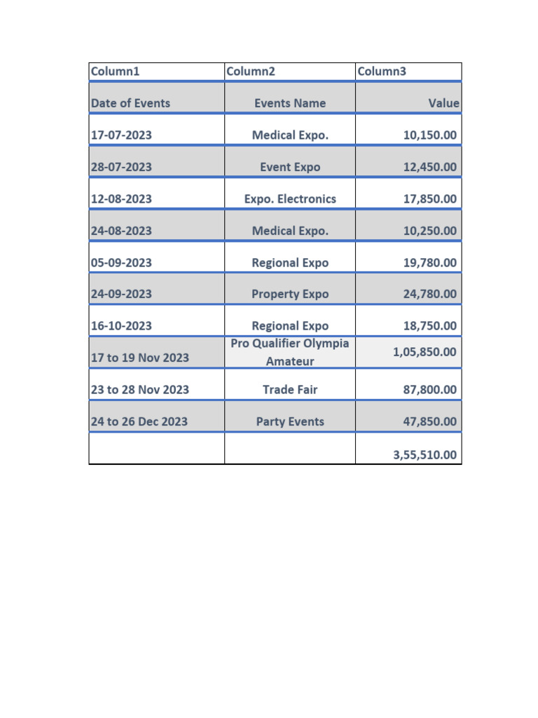 Upcoming Expo and Event Schedule 2023 | PDF