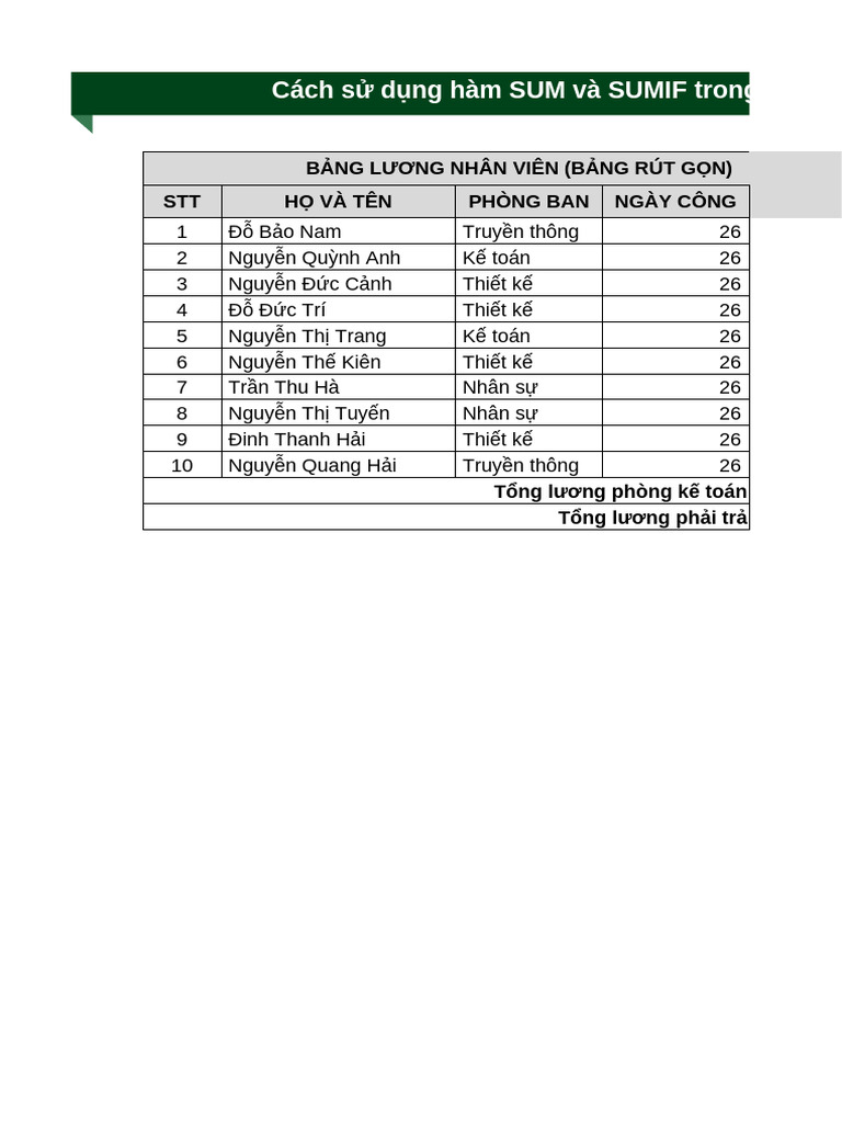 01-HamSum-Sumif | PDF