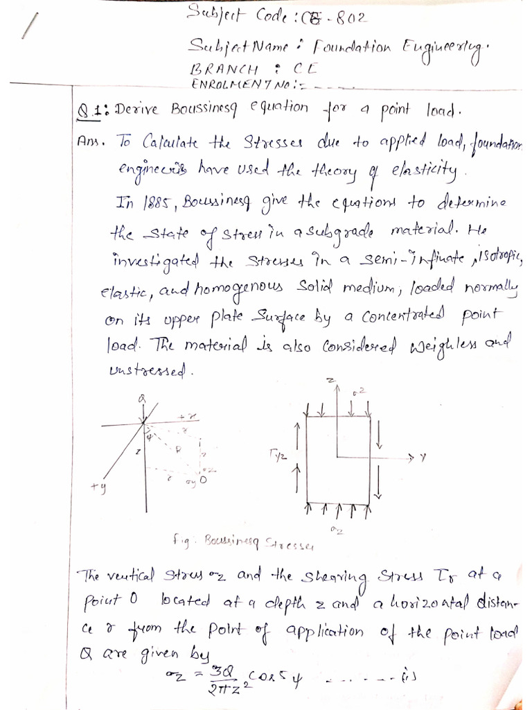 C-802 Foundation Engineering Previous Year Question& Answer | PDF