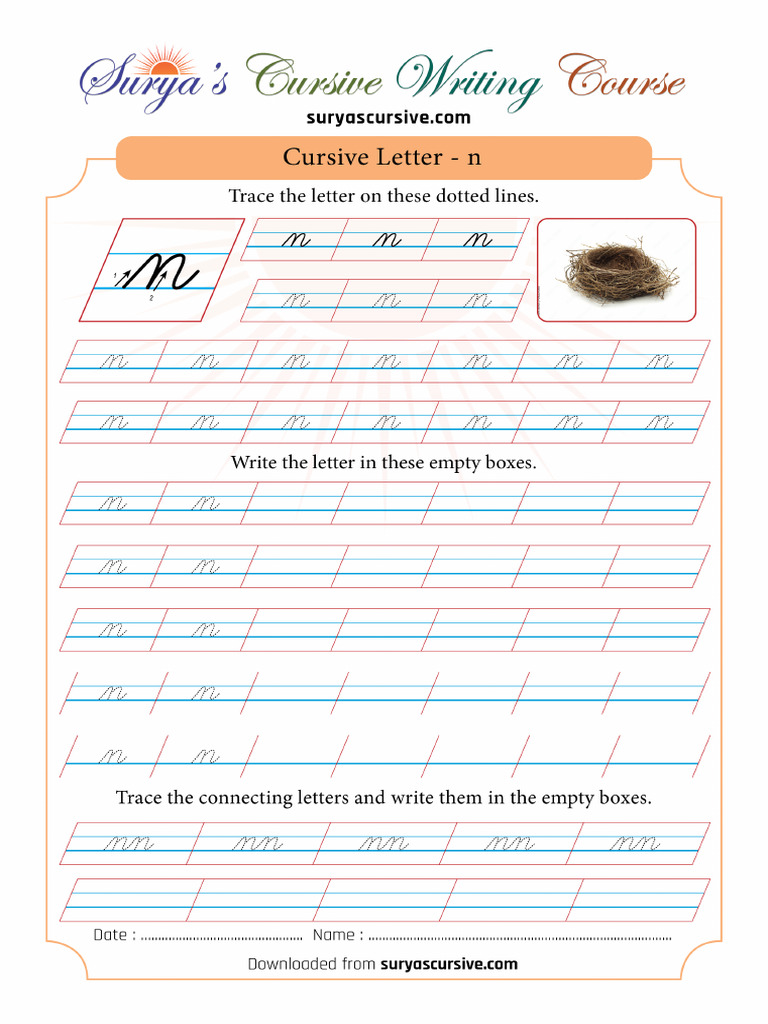 Cursive Small Letter N | PDF
