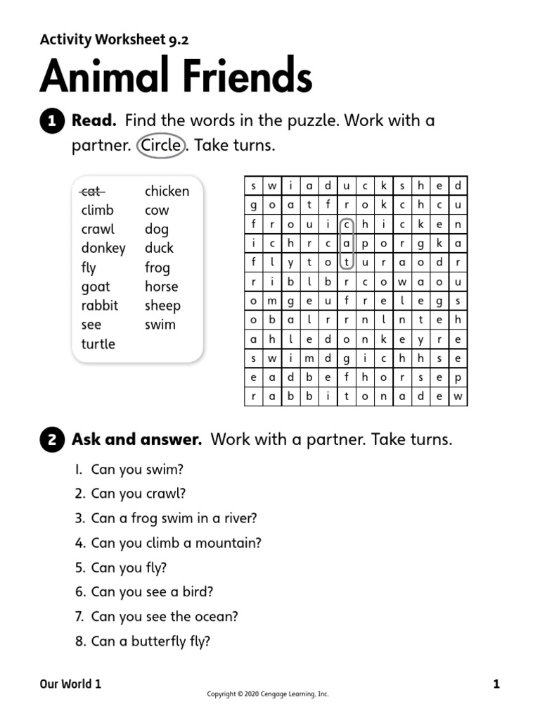 Ow1 Worksheet 9.2 Ame | PDF