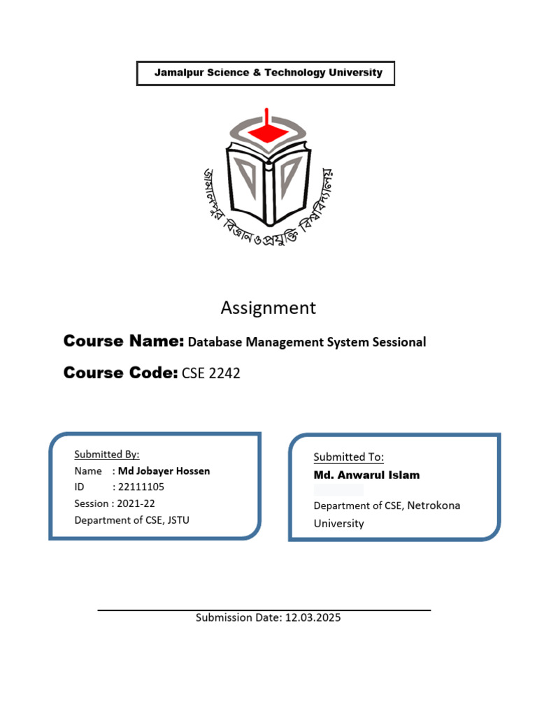 SQL Assignments for Database Management | PDF | Databases | Information Retrieval