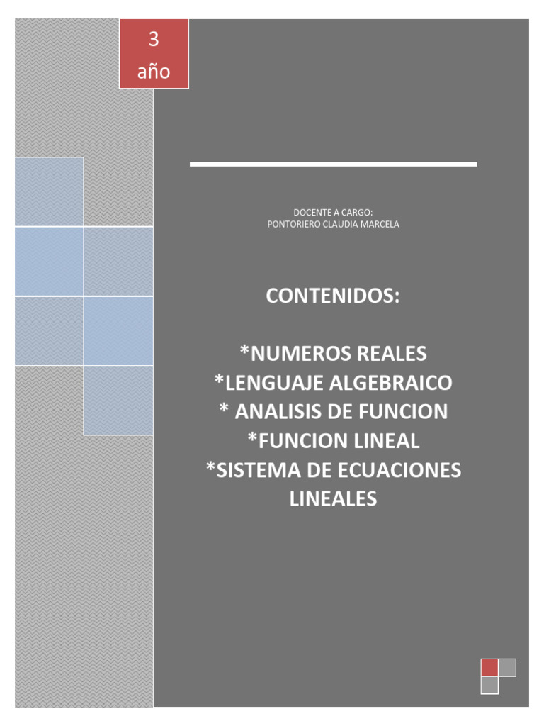PPP MATEMATICA 3ro | PDF | Ecuaciones | Linealidad