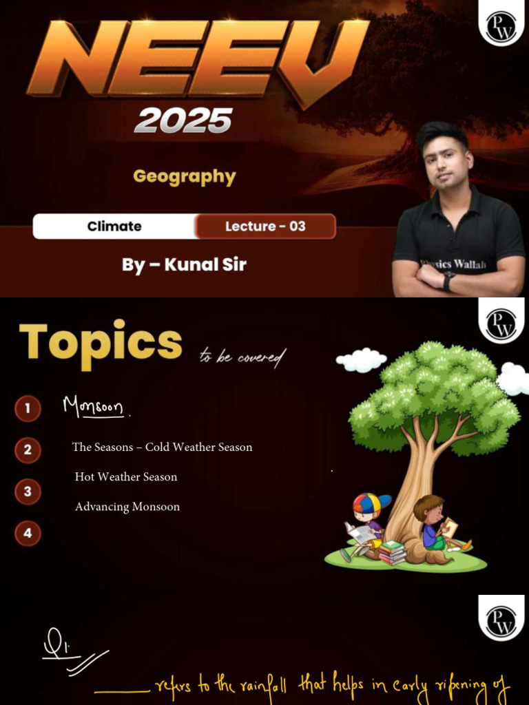 Geography - Climate 03 - Class Notes - Neev 2025 | PDF