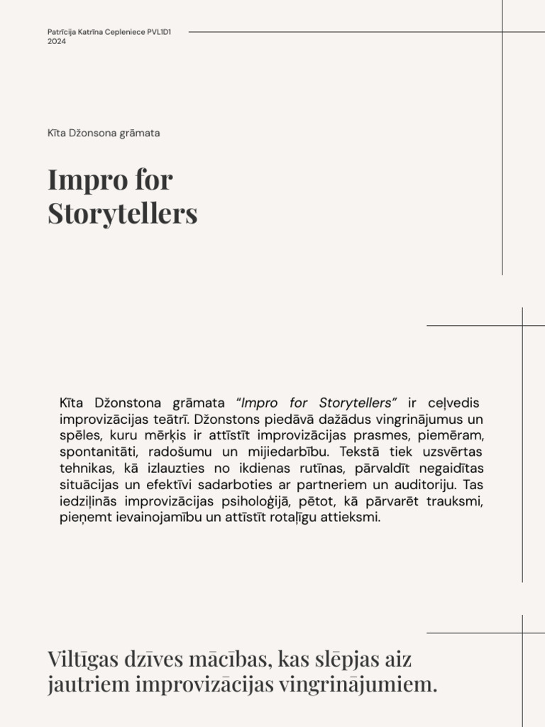 Impro for Storytellers | PDF