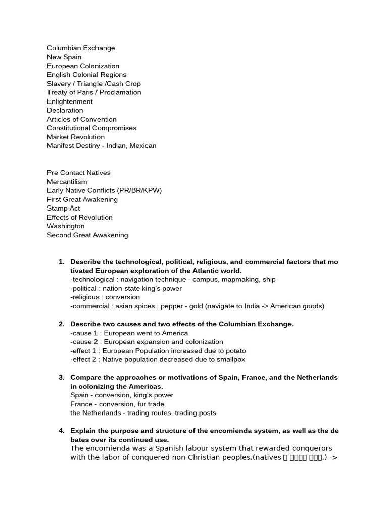 US History Midterm | PDF | Trail Of Tears