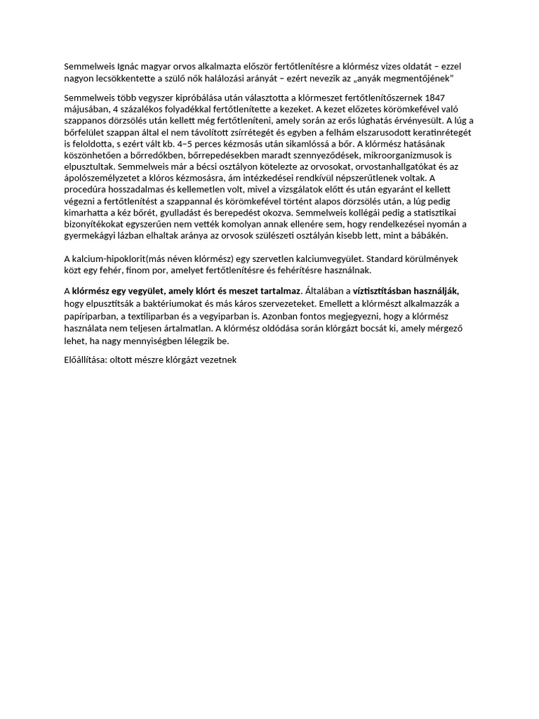 Semmelweis Ignác | PDF