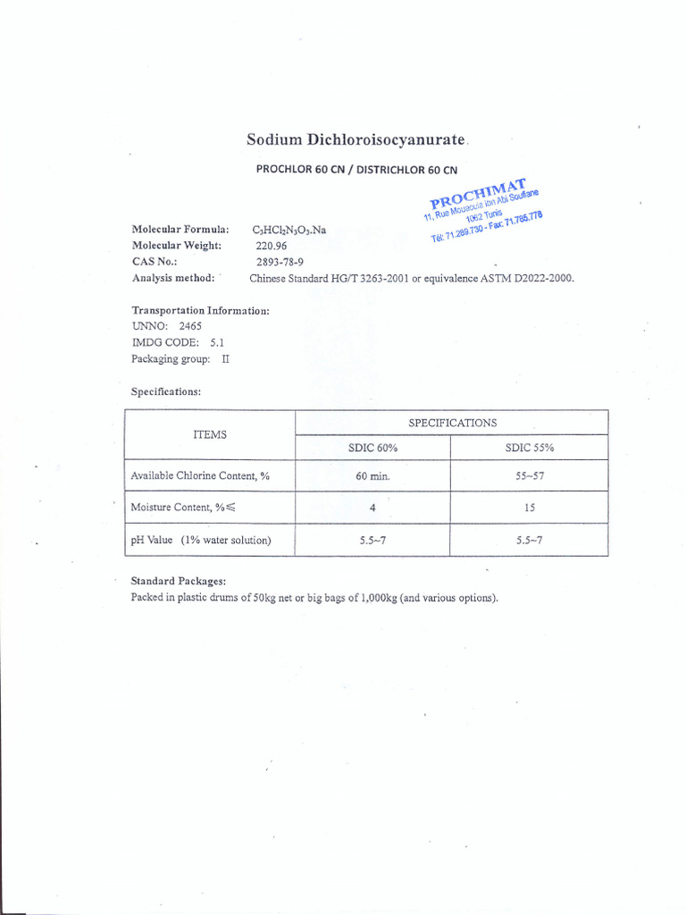 Ft Prochlor 60cn0001 | PDF