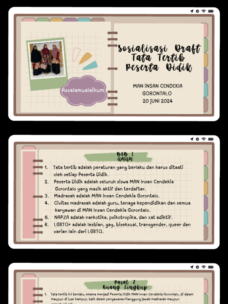 Sosialisasi Draft Tata Tertib | PDF