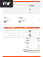 Restaurant Invoice Template | PDF