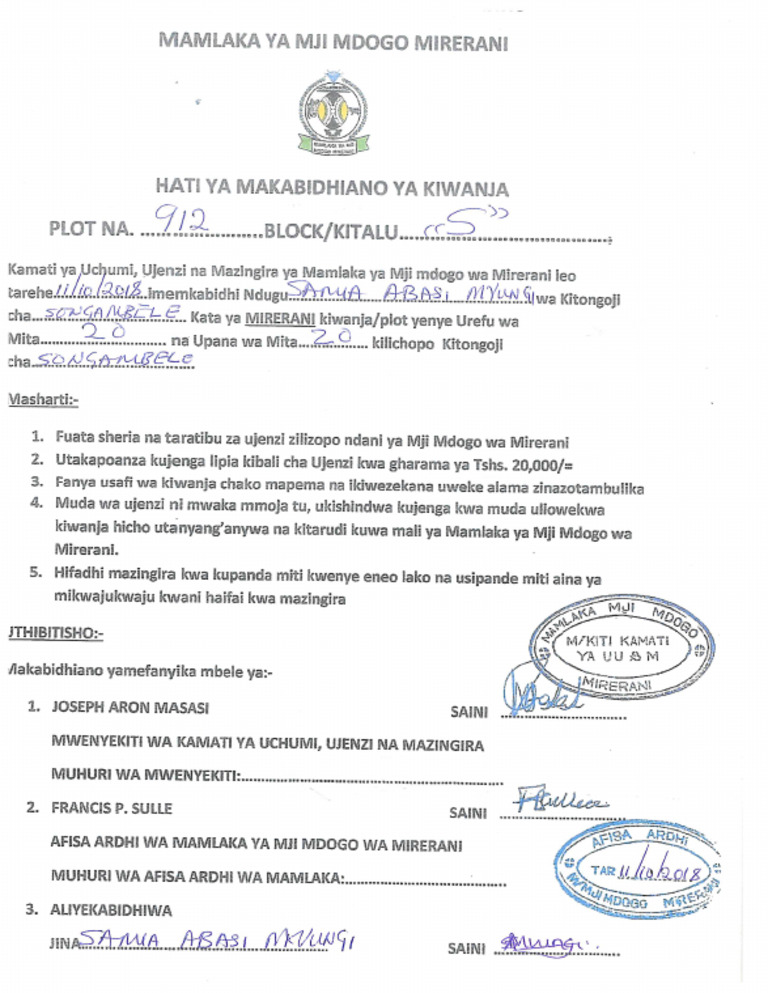 Scanned Copy of Title Deeds For Mother (Land Ownership) | PDF
