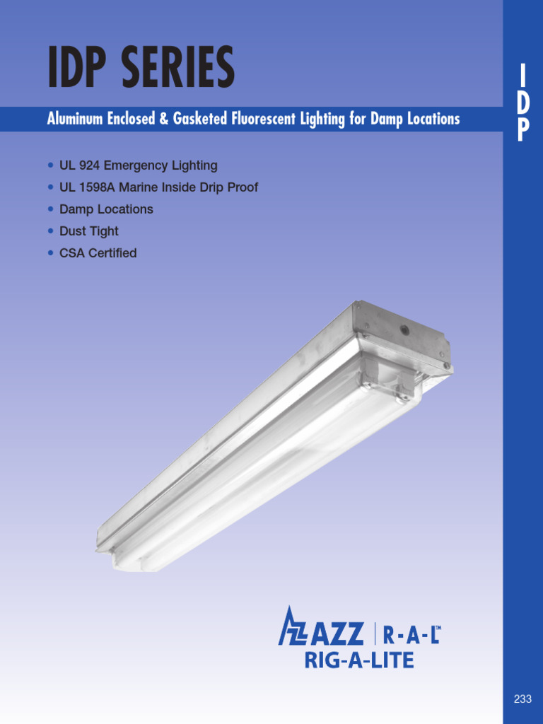 Lumnaria APE Rig A Lite IDP Series | PDF | Fluorescent Lamp | Mains ...