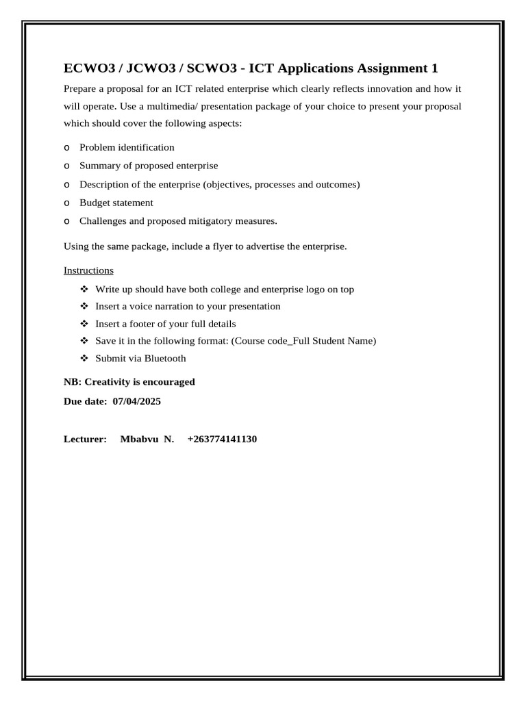 ICT Applications Assignment | PDF | Health Care | Educational Technology