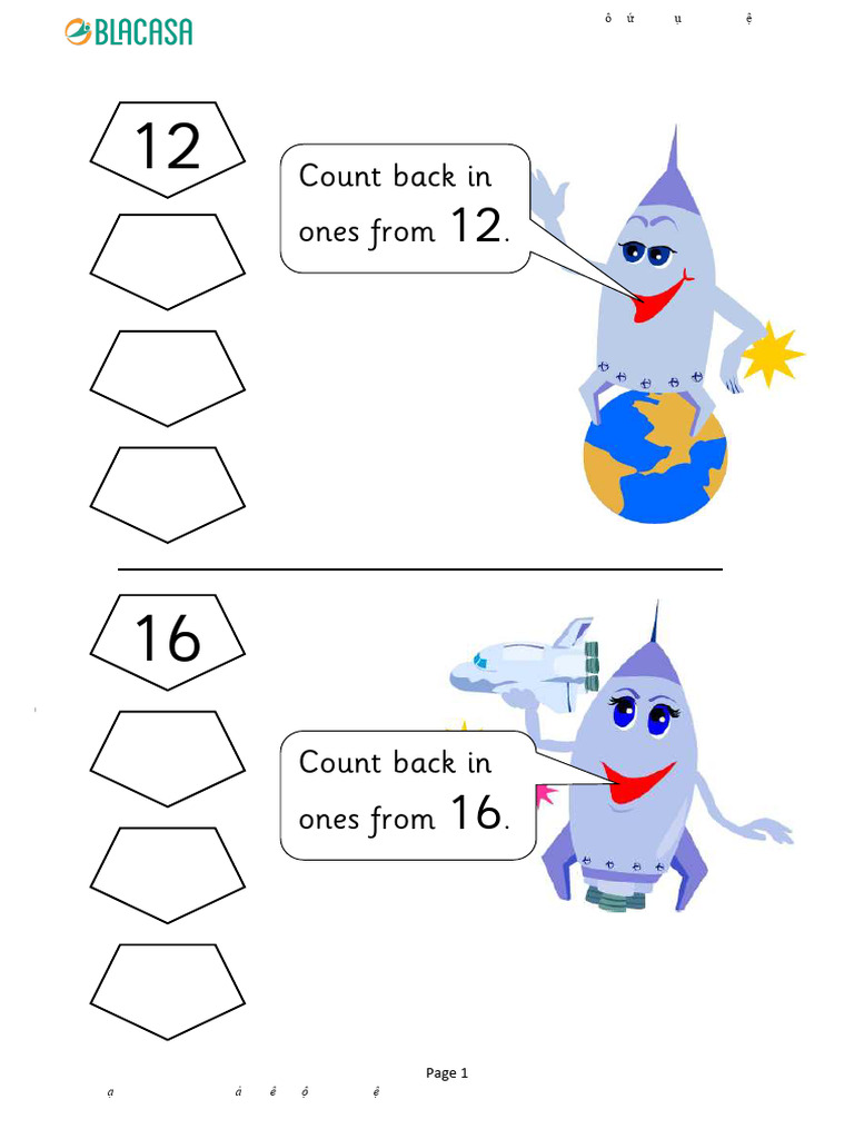 Lesson 10. Count Back From 11-19 | PDF