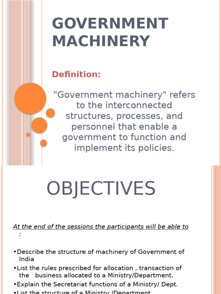 Understanding Government Machinery | PDF