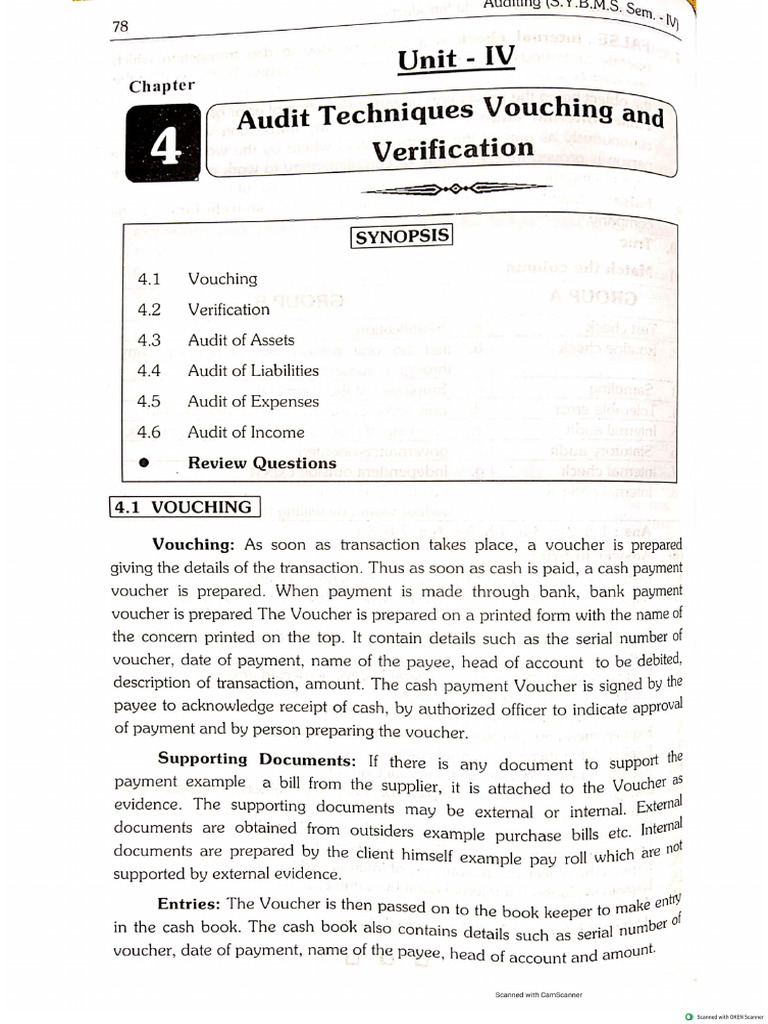 Auditing Vouching and Verification | PDF