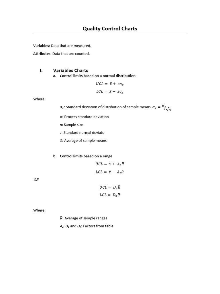Quality Control Charts and Run Tests | PDF | Standard Deviation ...