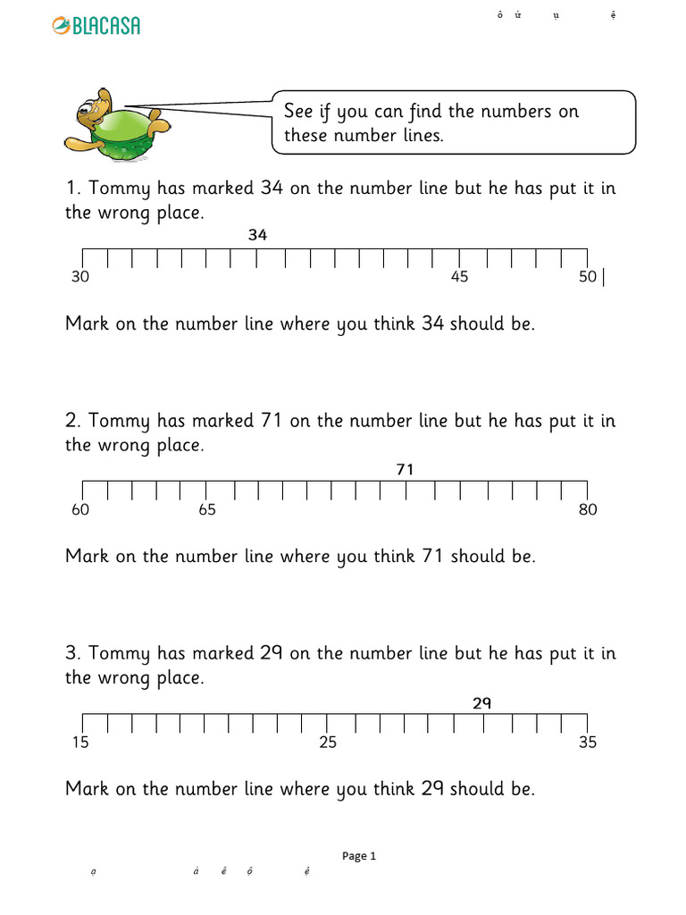 Lesson 14. Marking Numbers On A Number Line | PDF